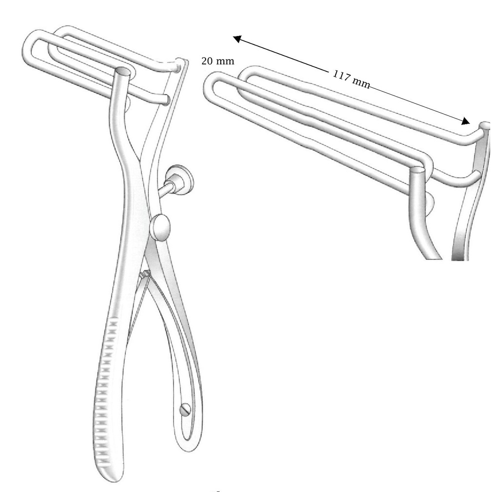 Espéculo rectal Sims, cromado, valva = 20 x 117 mm | Surgicalmed.es